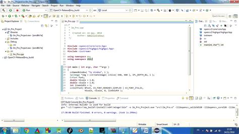 Running An Opencv Program With Eclipse Stack Overflow