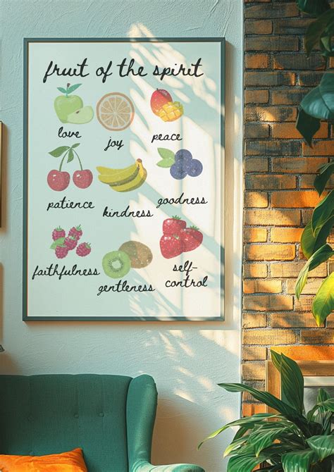 Fruit Of The Spirit Wall Art Fruits Of The Spirit Print Christian