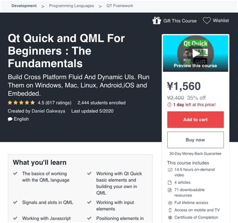 Learn Qt By Udemy Course Algonoteen