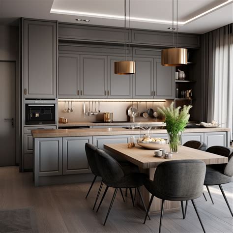 Elegant And Chic Light Grey Kitchen Cabinets Parlun