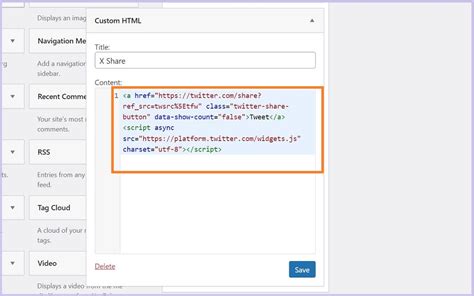 how to easily add x twitter button to wordpress live forms
