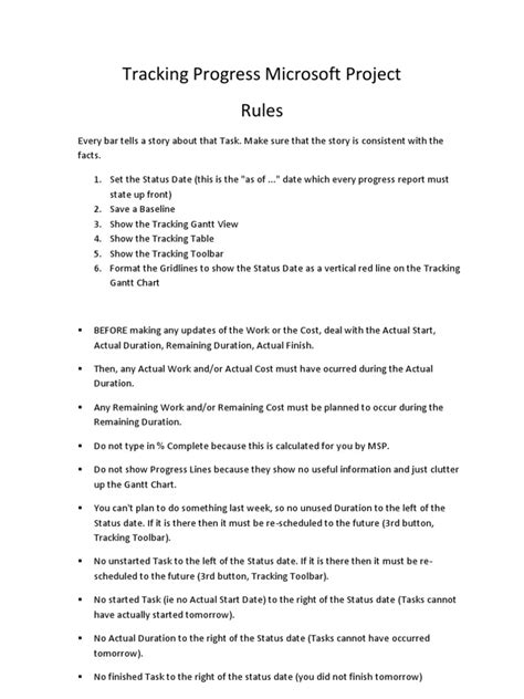 Tracking Progress Microsoft Project Download Free Pdf Digital Technology Business