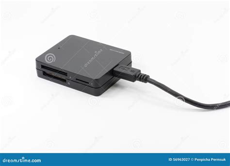 A Multi Card Reader With Usb Cable Stock Image Image Of Card Multi 56963027
