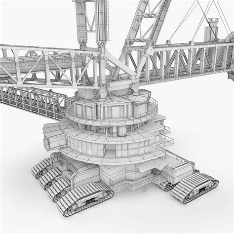 Mining Multi Bucket Wheel Excavator Bagger 288 3d Model 99 Fbx Max