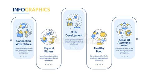 Advantages Of Working On Farm Rectangle Infographic Template Stock Vector Illustration Of