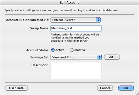Using Local Os Accounts For Filemaker External Authentication