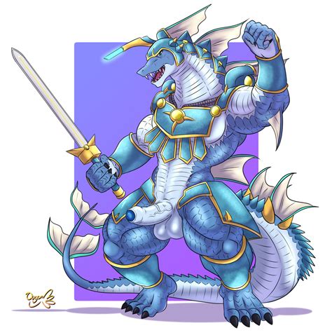 Rule 34 Aquatic Dragon Armor Balls Biceps Blue Body Blue Scales Dragon Duel Monster Fin