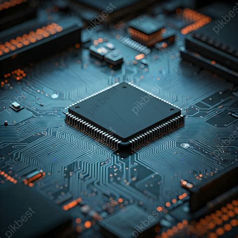Close Up Of A Semiconductor Chip On Circuit Board A Close Up Computer Backgrounds  Free