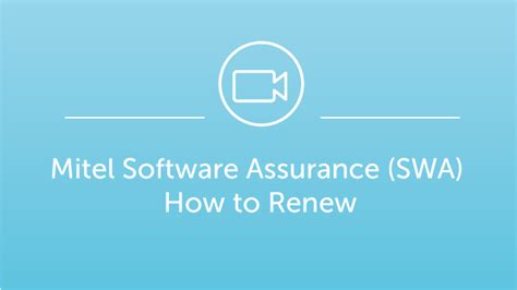 Mitel Software Assurance Swa How To Renew