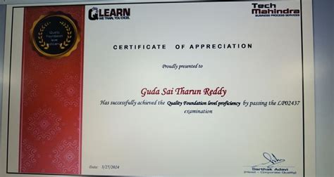 Guda Sai Tharun Reddy On Linkedin Quality