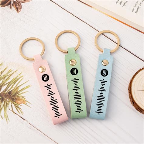 Custom Spotify Code Keychainscannable Music Code Keyringbirthday T