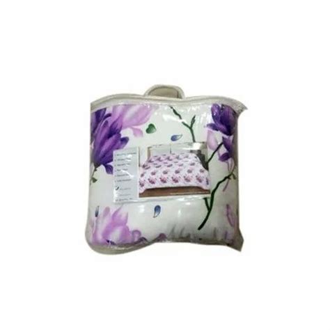 White Cotton Floral Print Iris Printed Comforter Set For Home With 2 Pillow Cover At Rs 1050