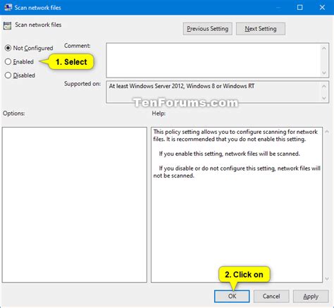 How To Enable Scan Network Files With Windows Defender In Windows 10 Tutorials