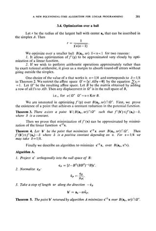 A New Polynomial Time Algorithm For Linear Programming PDF