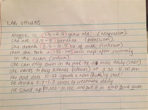 Remembering Lab Values With Easy Story