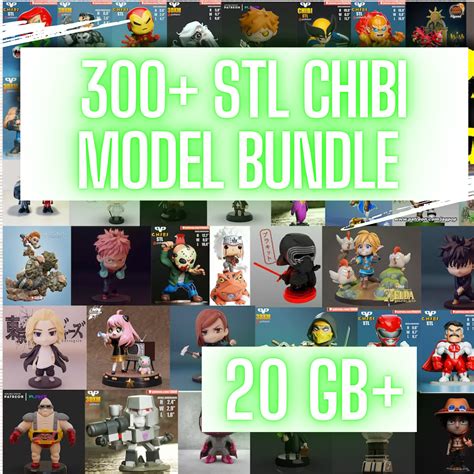 Chibi STL Pack D Chibi Model Bundle Chibi D Etsy