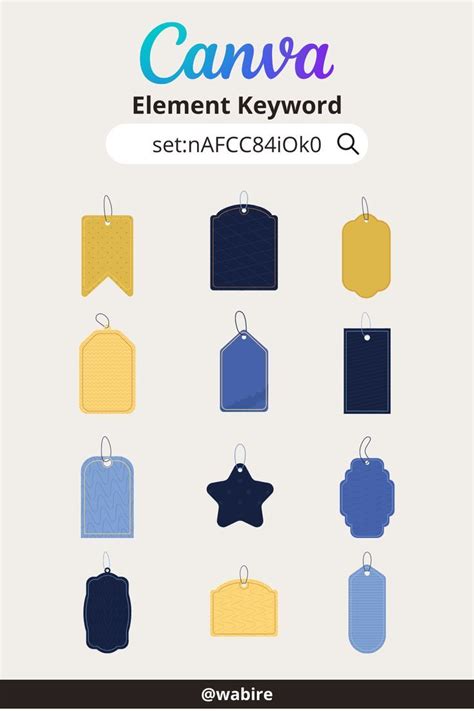 Canva Element Keyword Name Tags Vector Illustration Set NAFCC IOk Canvas Vector