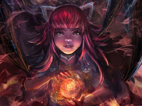 Lol Redhead Anime Girl Annie Hd Wallpaper Download