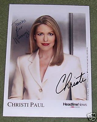 Christi Paul Cnn Hand Signed Glossy Color Photo ~hot 42399595