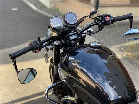 下向きでもよく見える！？abmハンドルバー＋ハイサイダーバーエンドミラー
