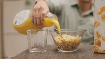 Orange Juice In Cereal Bowl Imgflip