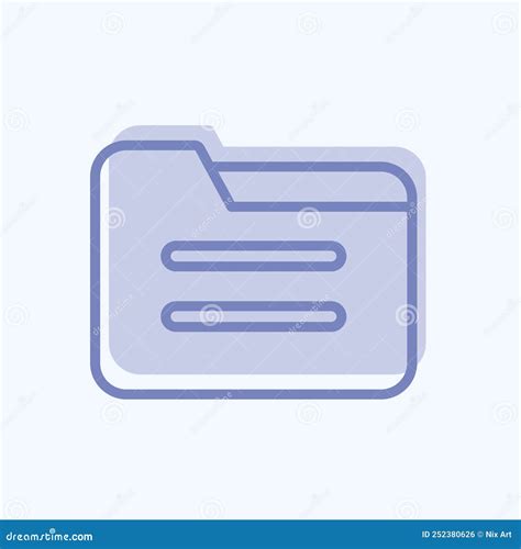 Icon Folder Suitable For Web Interface Symbol Two Tone Style Simple Design Editable Design