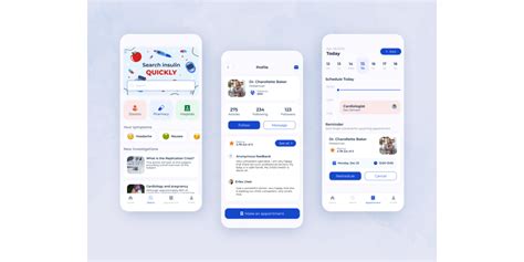 healthcare app doctors hospital figma