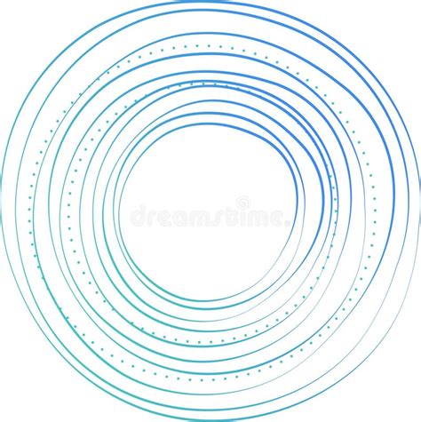 Concentric Circles With Varying Thicknesses And Gradients Representing
