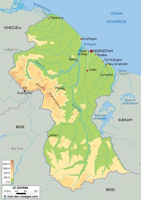Large Detailed Tourist Map Of Guyana