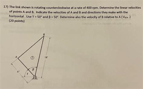 Solved The Link Shown Is Rotating Counterclockwise At A Chegg