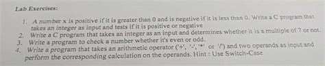 Solved Lab Exercises 1 A Number X Is Positive If It Is