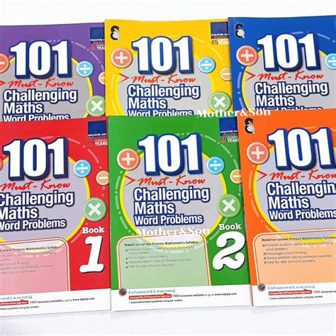 ยกเซ็ตแยกเล่ม หนังสือแบบฝึกคณิต Sap 101 Must Know Challenging Maths Word Problems Sap Shopee