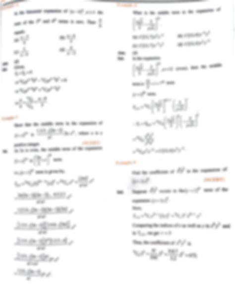 SOLUTION: Binomial theorem class 11 maths formulas and solved questions - Studypool
