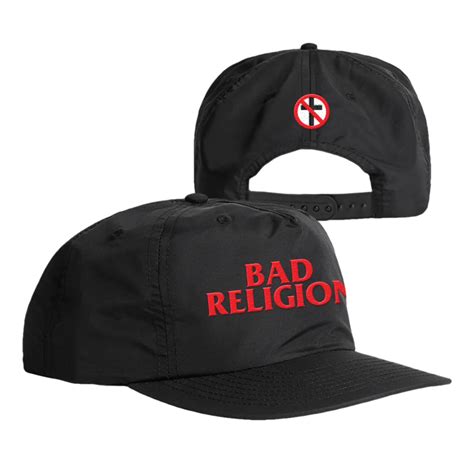 Logo Crossbuster Snapback Hat Black Bad Religion Store
