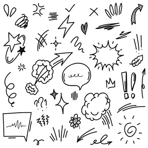 Premium Vector Vector Set Of Handdrawn Cartoony Expression Sign