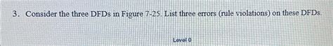 Solved Consider The Three Dfds In Figure 7 25 ﻿list Three