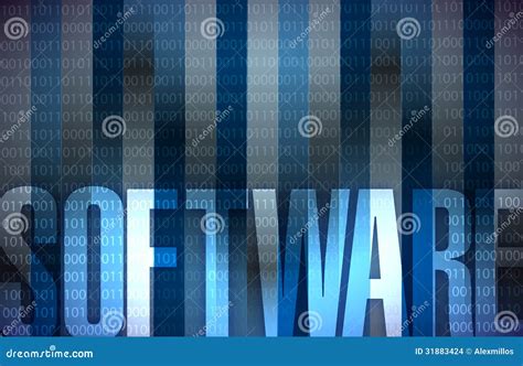 Software Technology Background Blue Binary Stock Images Image 31883424