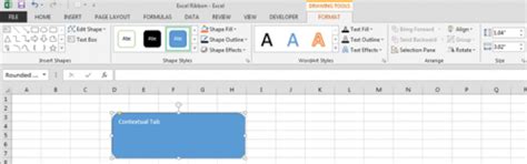 Contextual Tab In Microsoft Excel
