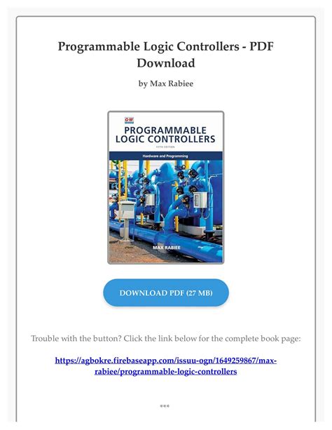Pdf Free Programmable Logic Controllers By Max Rabiee By
