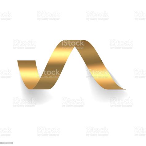 럭셔리 메탈릭 골든 그라디언트 트위스트 색종이 리본 3d 템플릿 홀리데이 파티 이벤트 벡터 3차원 형태에 대한 스톡 벡터 아트 및 기타 이미지 3차원 형태 Film