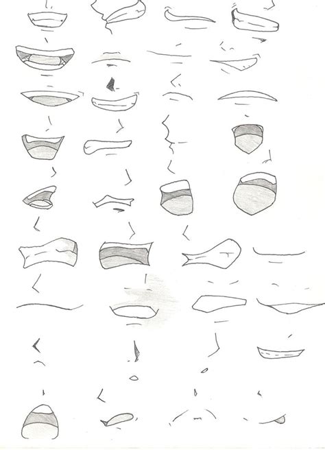 Drawings Of Anime Sad Mouths