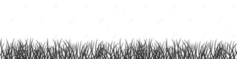 Black Grass On White Background Blade Meadow Isolated Vector Blade