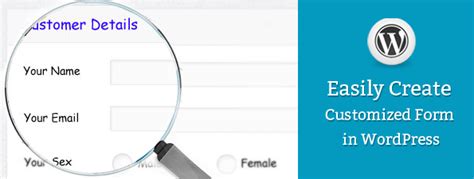 How To Create Customized Form In WordPress InkThemes