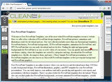 CleanPrint Optimize Webpages For Printing And Save To Cloud Services
