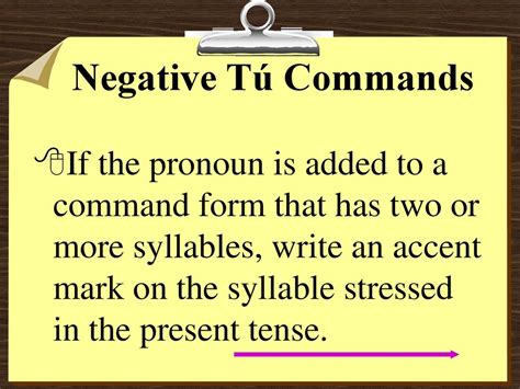 Negative Tú Commands Ppt Download