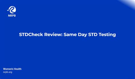 Stdcheck Review Same Day Std Testing Nrpb