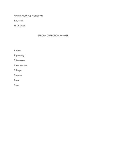 English Error Correction Pdf