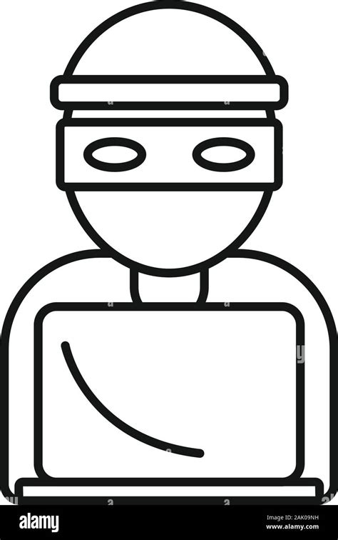 Hacker Icon Outline Hacker Vector Icon For Web Design Isolated On