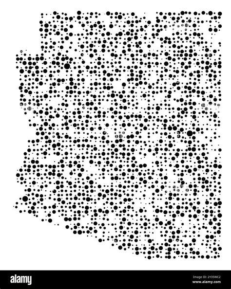 Symbol Map Of The State Arizona United States Of America Showing The