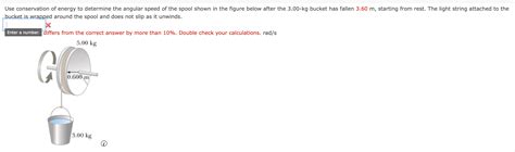 Solved Use Conservation Of Energy To Determine The Angular Chegg